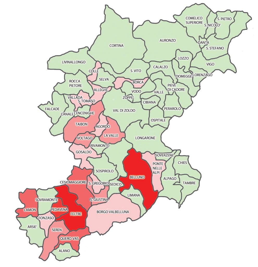 Coronavirus in provincia di Belluno, ecco dov'è