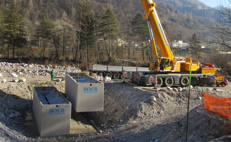 Lavori post Vaia, nuovo impianto di trattamento reflui a Taibon