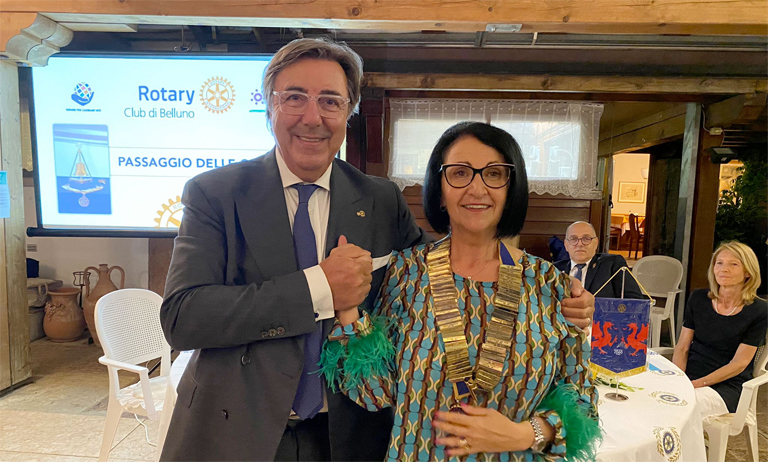Passaggio di consegne al Rotary Club Belluno