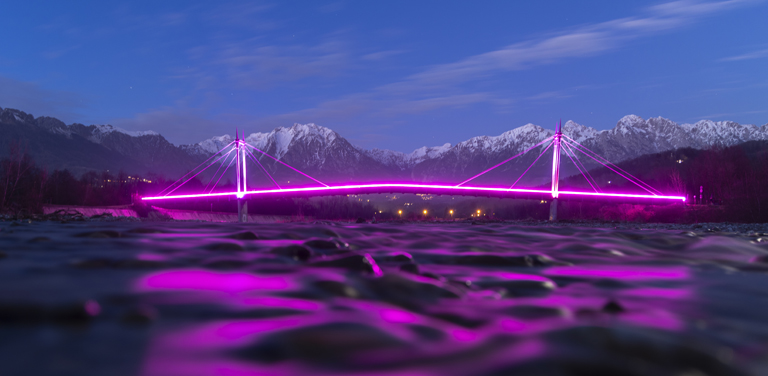 Alpago, il ponte in rosa per il Giro d’Italia di ciclismo