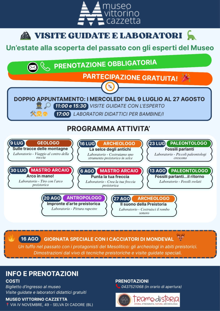 L'estate al Museo Cazzetta tra visite guidate e laboratori di selce e archi